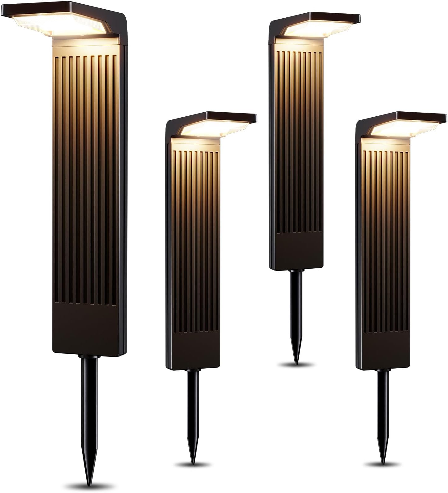 COXSENI Retro Solar Pathway Lights Outdoor 8 Pack + Modern Solar Path ...