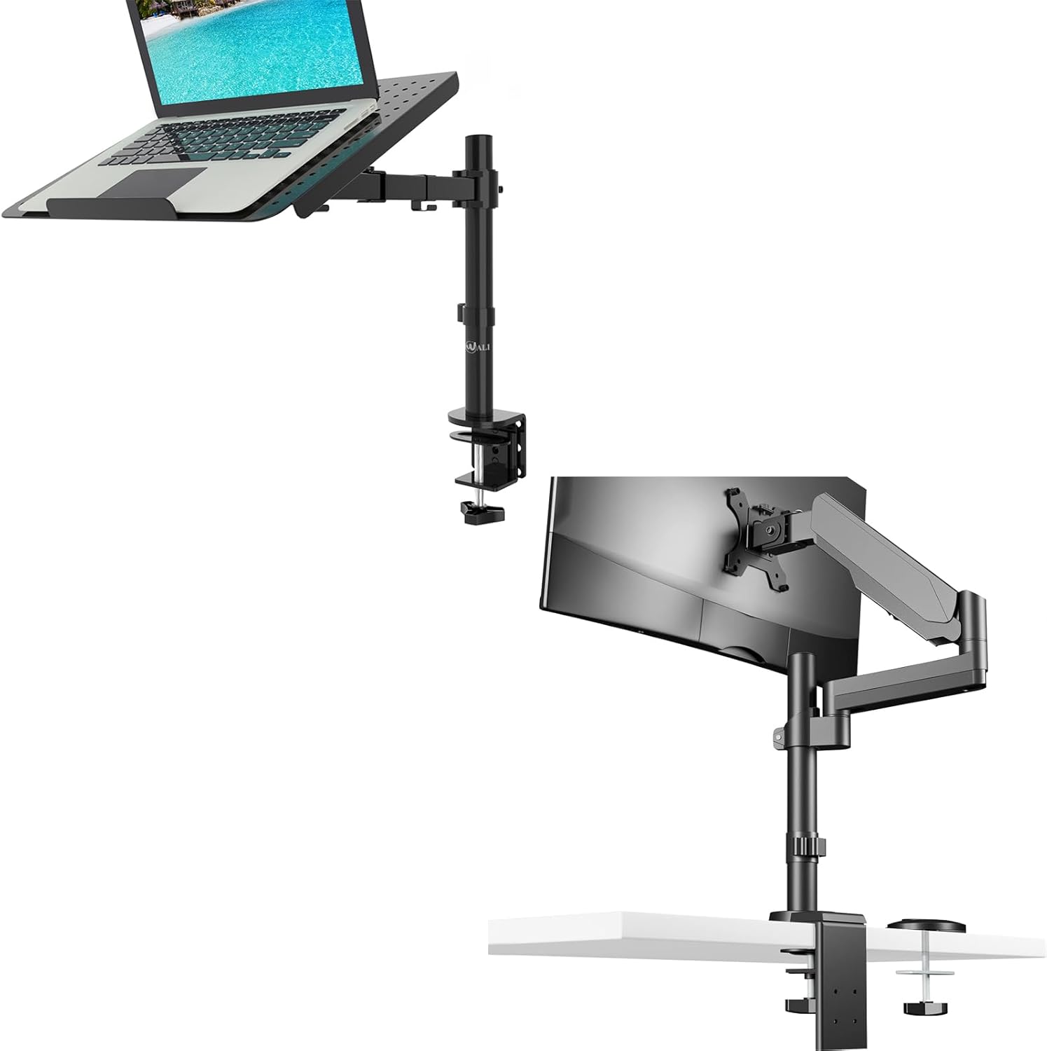 Amazon.com: WALI Single Monitor Mount, Computer Stand for Desk Fits 13 ...