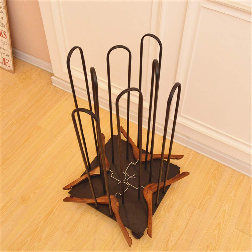 Lrrjj Clothes Hanger Organizer Rack With Wheels Clothes Hanger Stacker ...