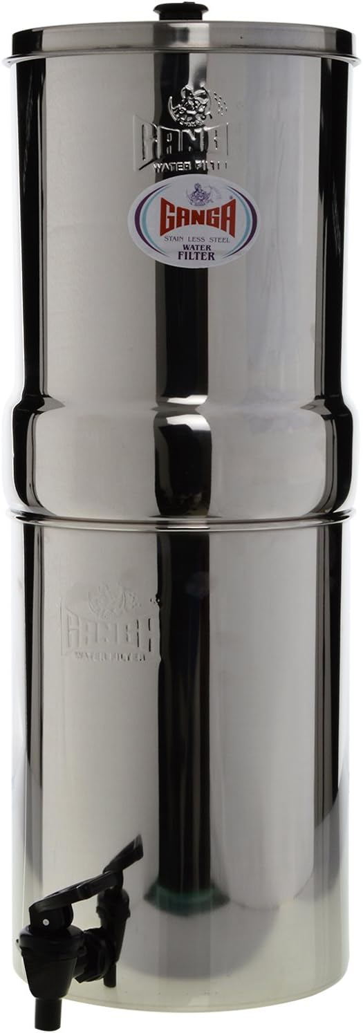Ganga Stainless Steel Water Filter 34 Litres, 4 Candles : Amazon.in ...
