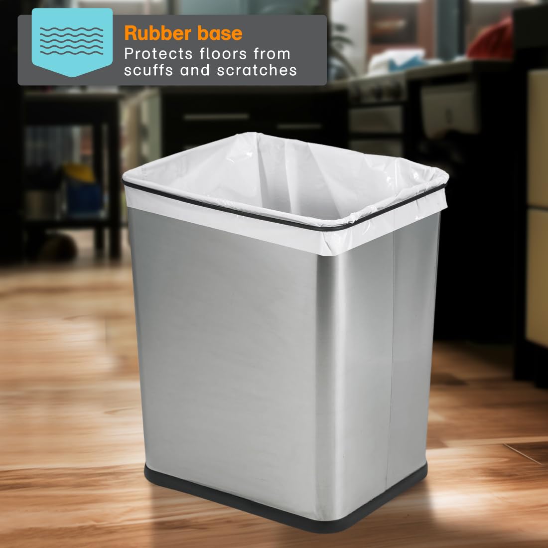 Snapklik.com : 7 Gallon, Undersink, No Skid Rubber Base, Brushed ...