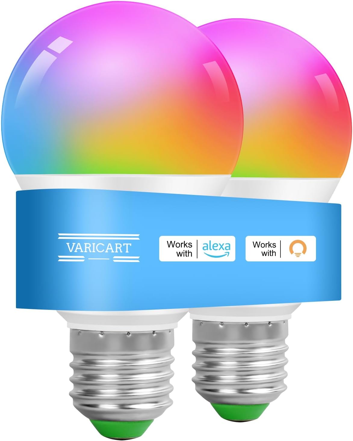VARICART E27 Smart Bulb Alexa Light Bulbs, 8W Bluetooth LED Screw Bulb ...