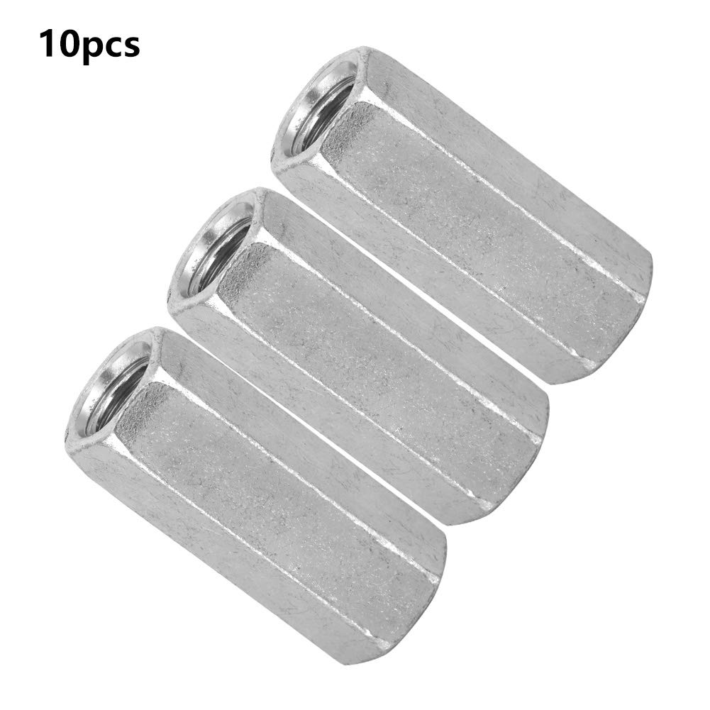 10pcs M8 Long Rod Nut Hex Carbon Steel Screw Nuts Standoff Screw Nut ...