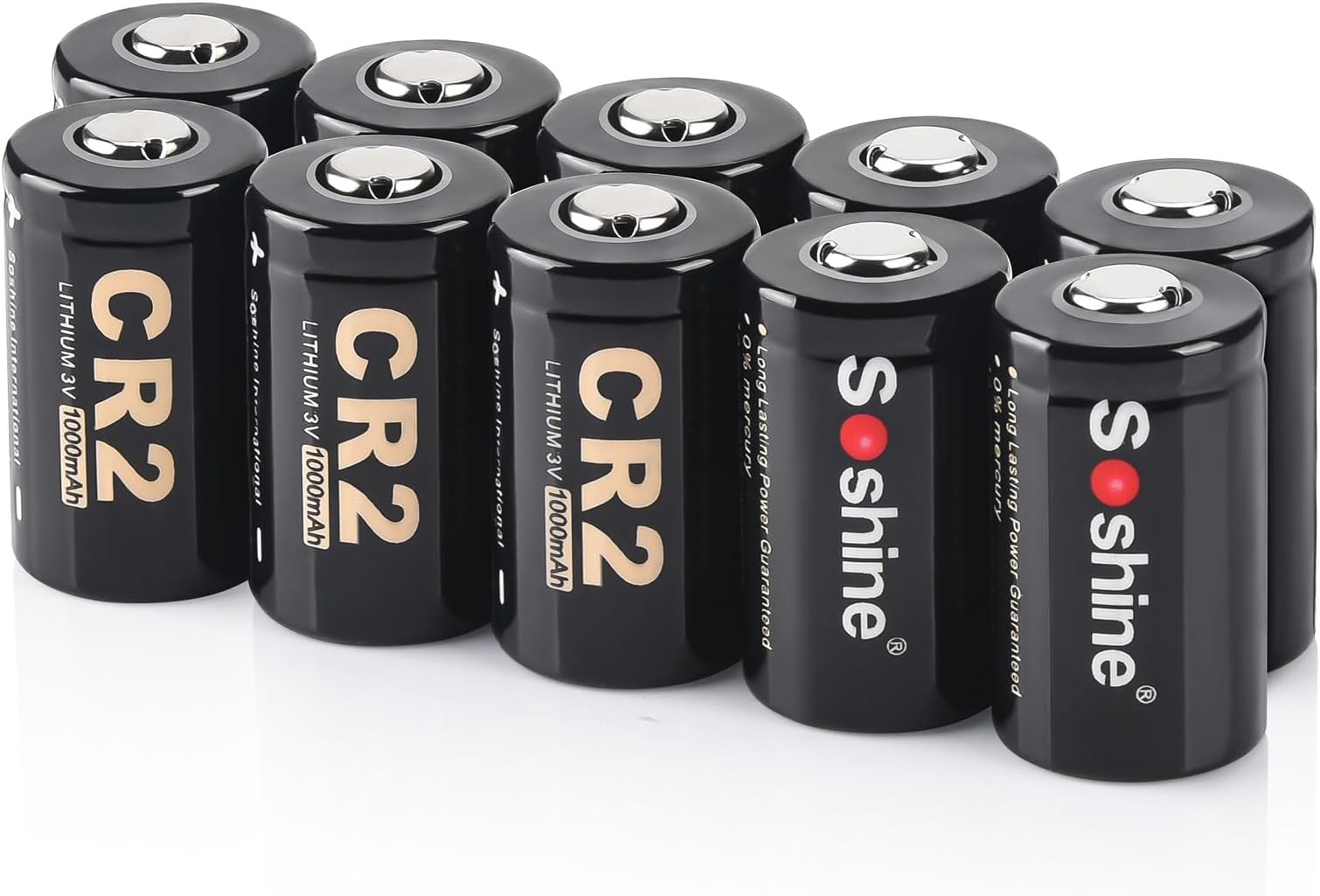 Amazon.com: Soshine CR2 3V Lithium Battery 1000mAh UL Certified Non-Rechargeable Range Finder ...