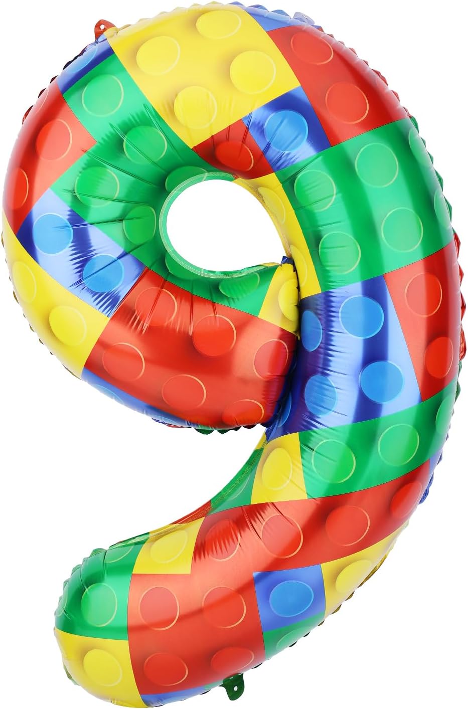 32 Inch Building Block Number Balloon, Colorful Number Block Foil ...