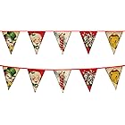 Amazon.com: Yalulu Retro White Cotton Bunting Flag Banner Pennant ...