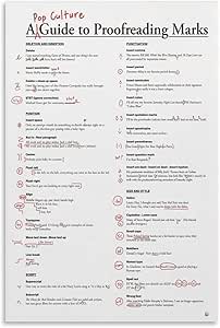Amazon.com: ANAVAE Proofreading Marks Chart Classroom Poster, Teacher ...