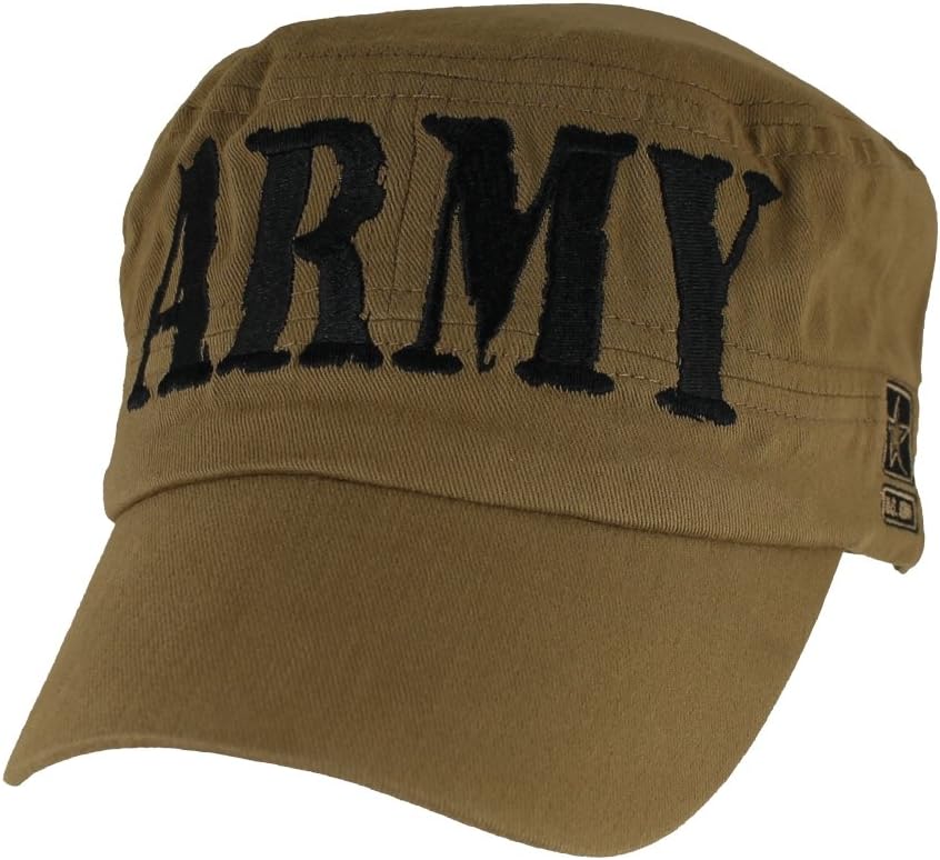Amazon.com: U.S. Army Flat Top Hat - Army Coyote Brown Cap 6655 ...