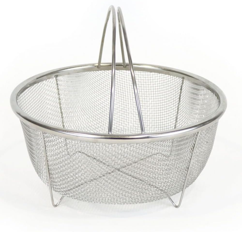 Space Home - Round Fryer Basket with Handle - Deep Wire Strainer for ...