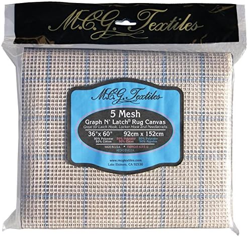 Amazon.com: Latch Hook Supplies Item 67555 Blue Lined 5 Mesh Graph N ...