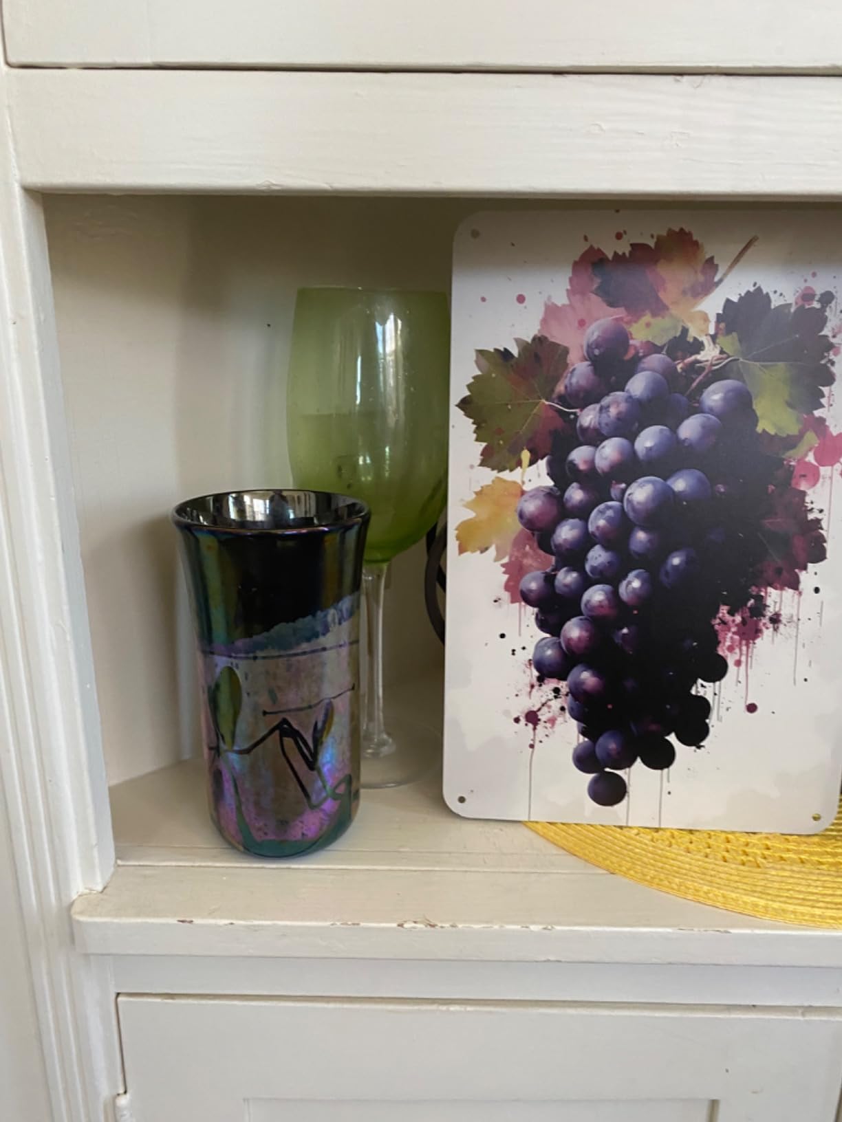 Amazon.com: TopPacific 12x8IN Retro Bunch of Purple Grapes Metal Tin ...