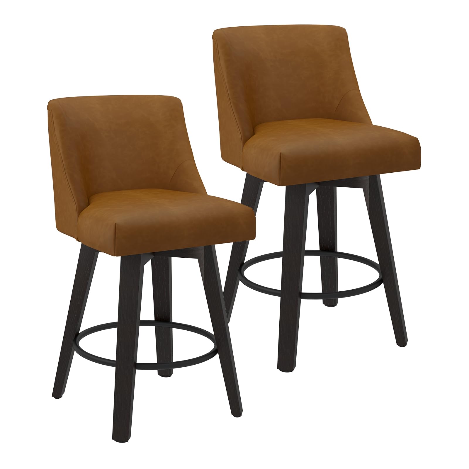 Amazon.com: AMICLIBER Counter Height Swivel Bar Stools Set of 2, 26 ...