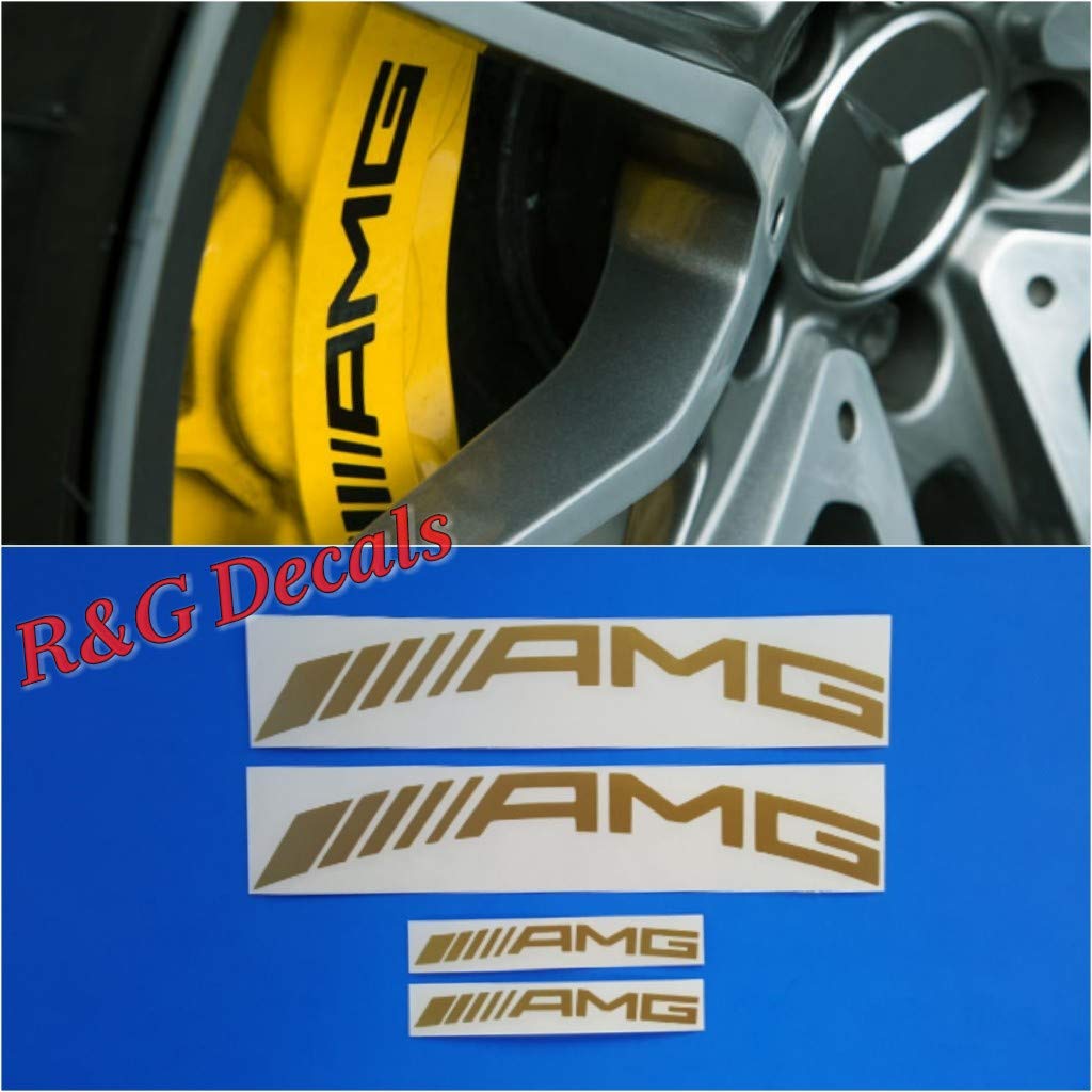 Amazon.com: R&G AMG Curve High Temp Brake Caliper Decal Sticker Set of ...