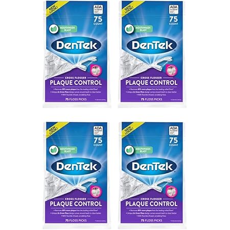 Amazon.com: DenTek Cross Flosser Plaque Control Floss Picks, X-Shaped ...
