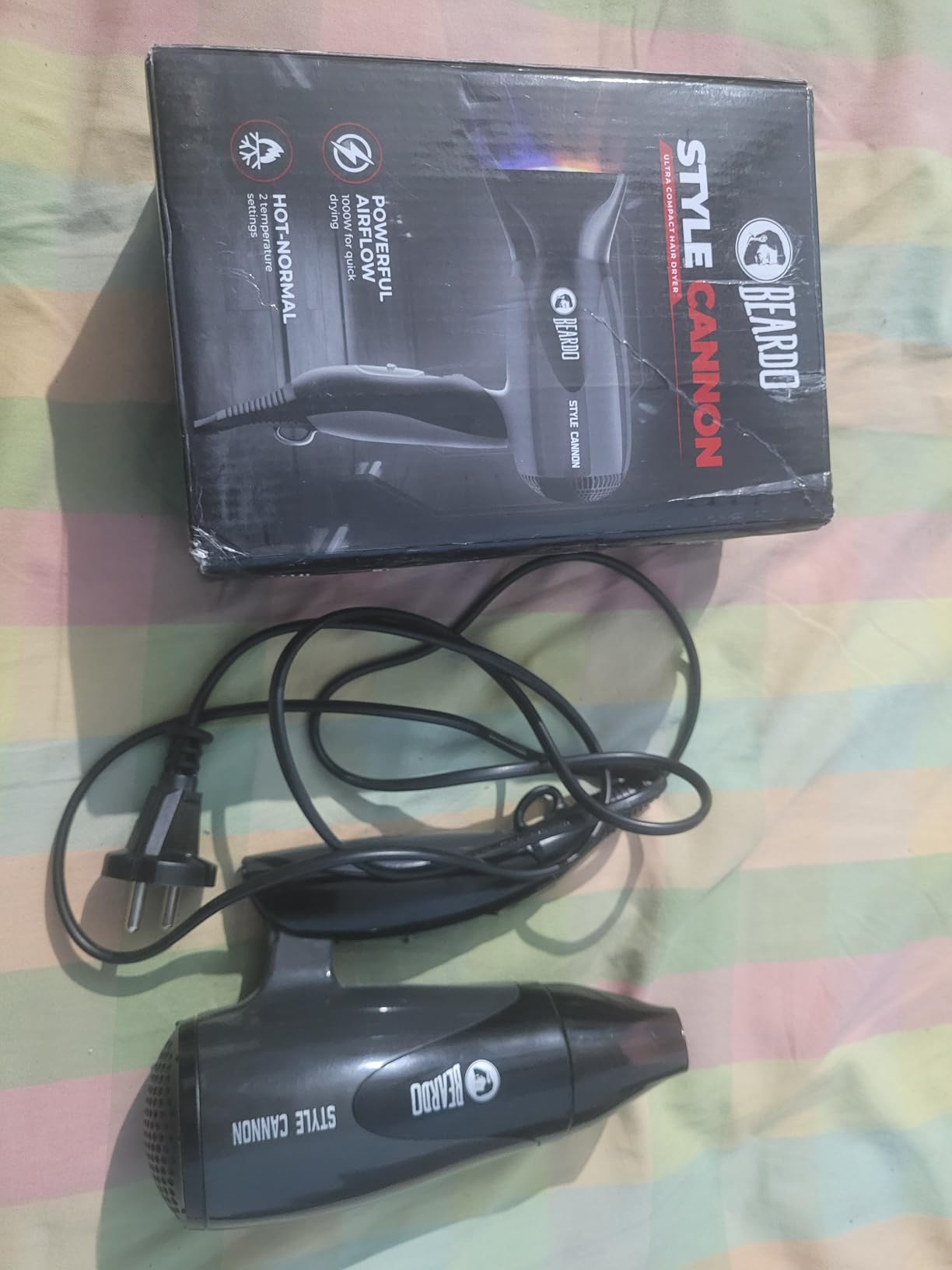 Beardo Style Cannon Hair Dryer | Powerful 1000W airflow | Thermo ...