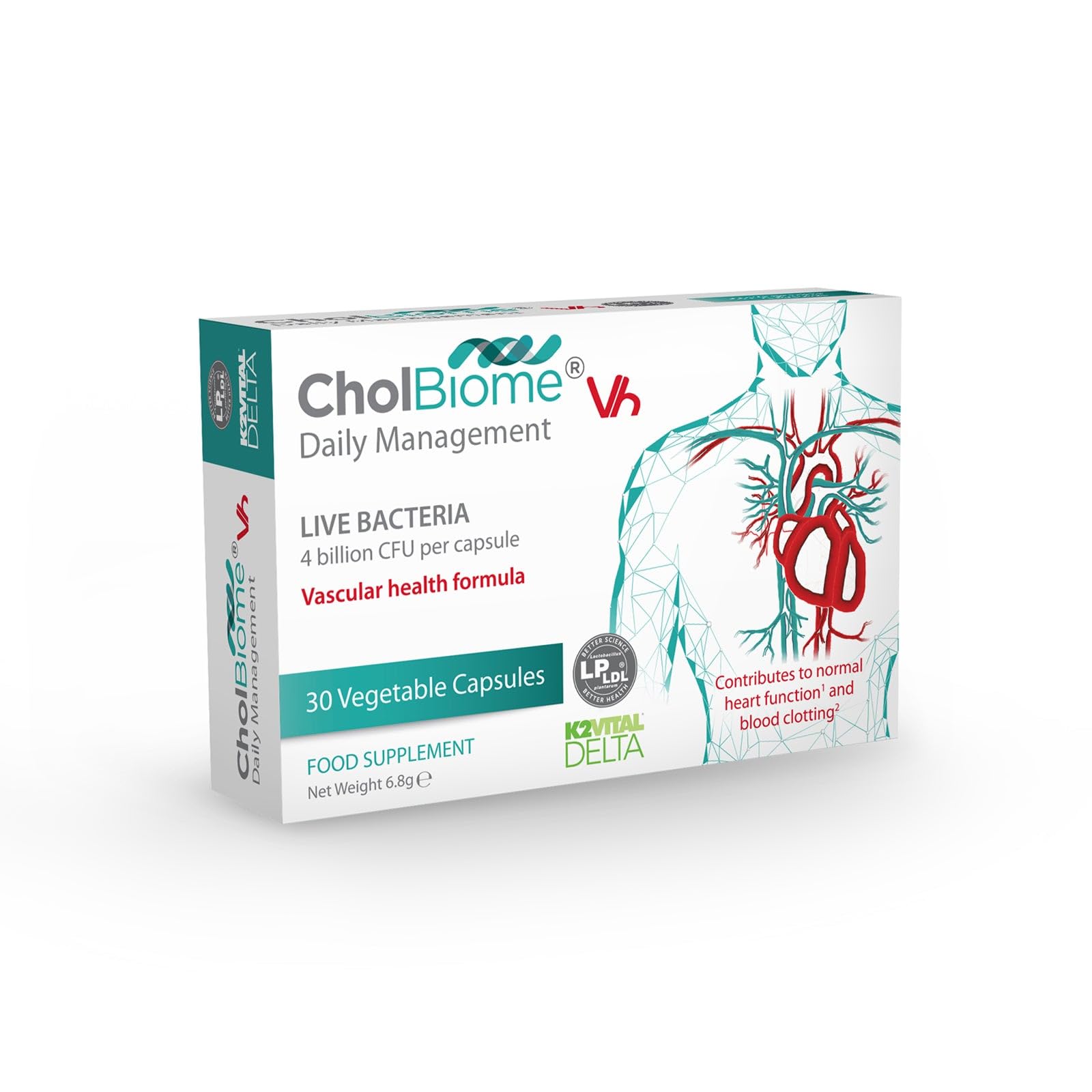 CholBiomeVH Probiotic Supplement - Gut Health and Fibre Support for ...