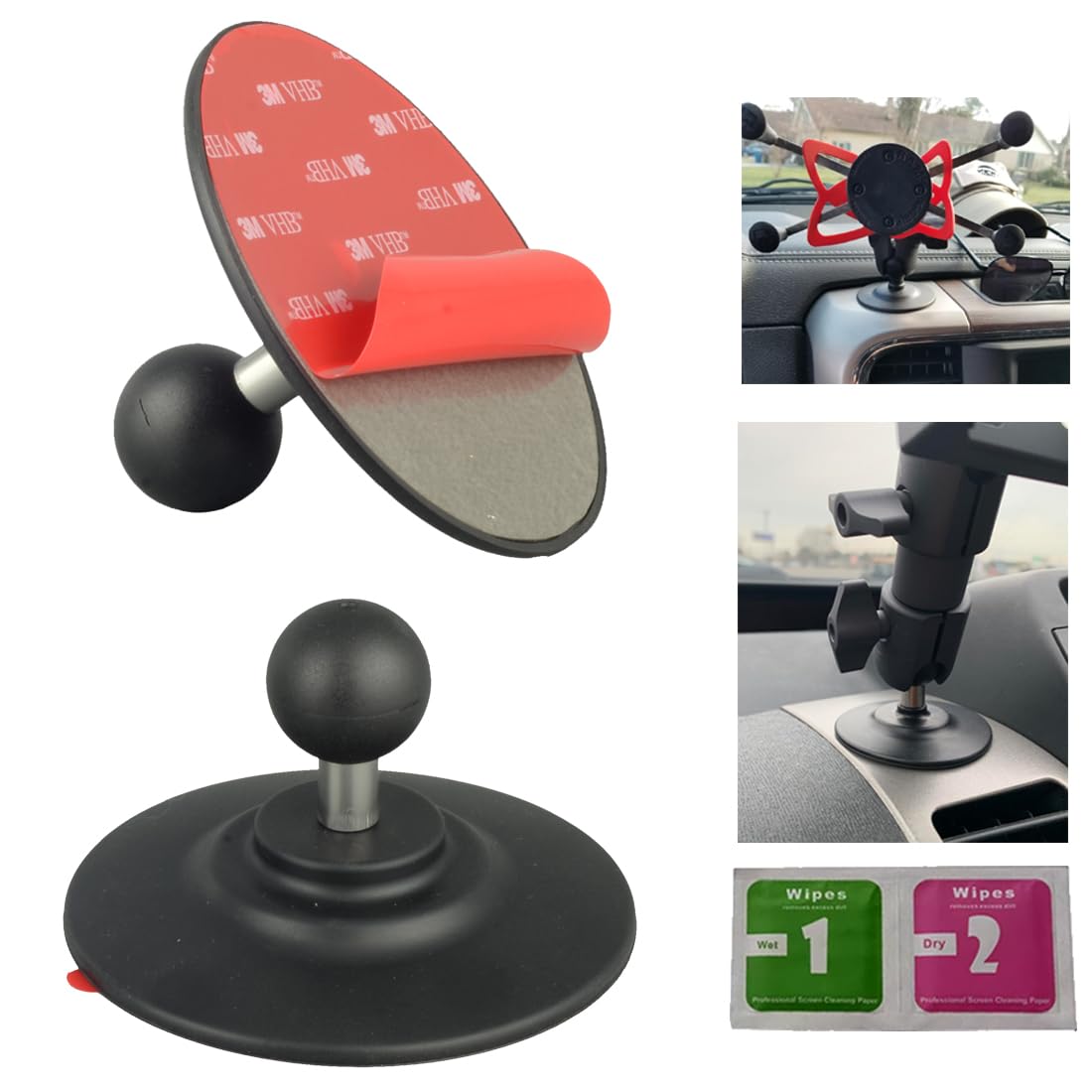 Amazon.com: DEKEENSTAR 1 Inch Ball Adhesive Mount Base Compatible with ...
