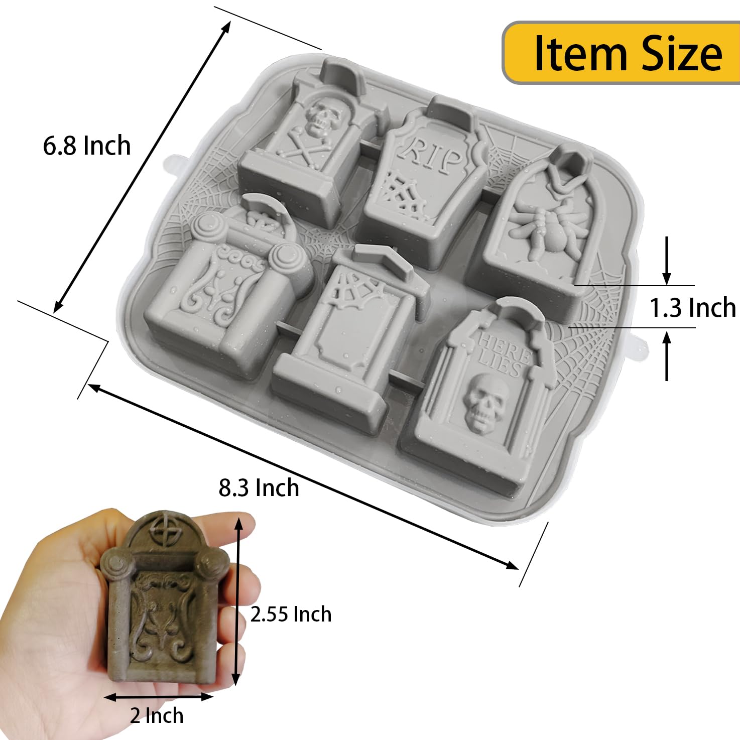Snapklik.com : JETKONG Tombstone Cakelet Pan Tombstone Shaped Mold RIP ...