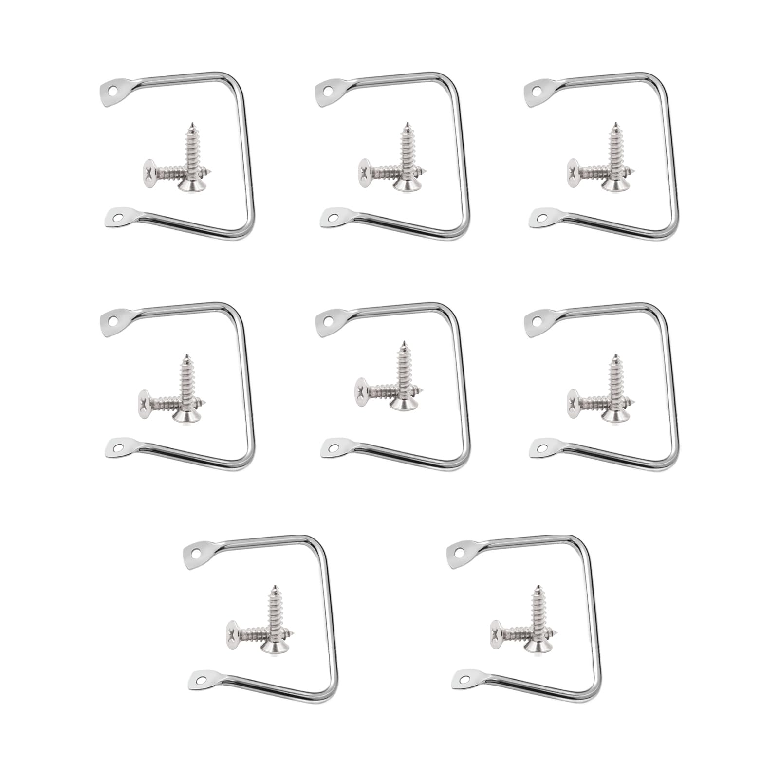 Amazon.com: 8 Pcs Silver Serving Trays Handle, Stainless Steel ...