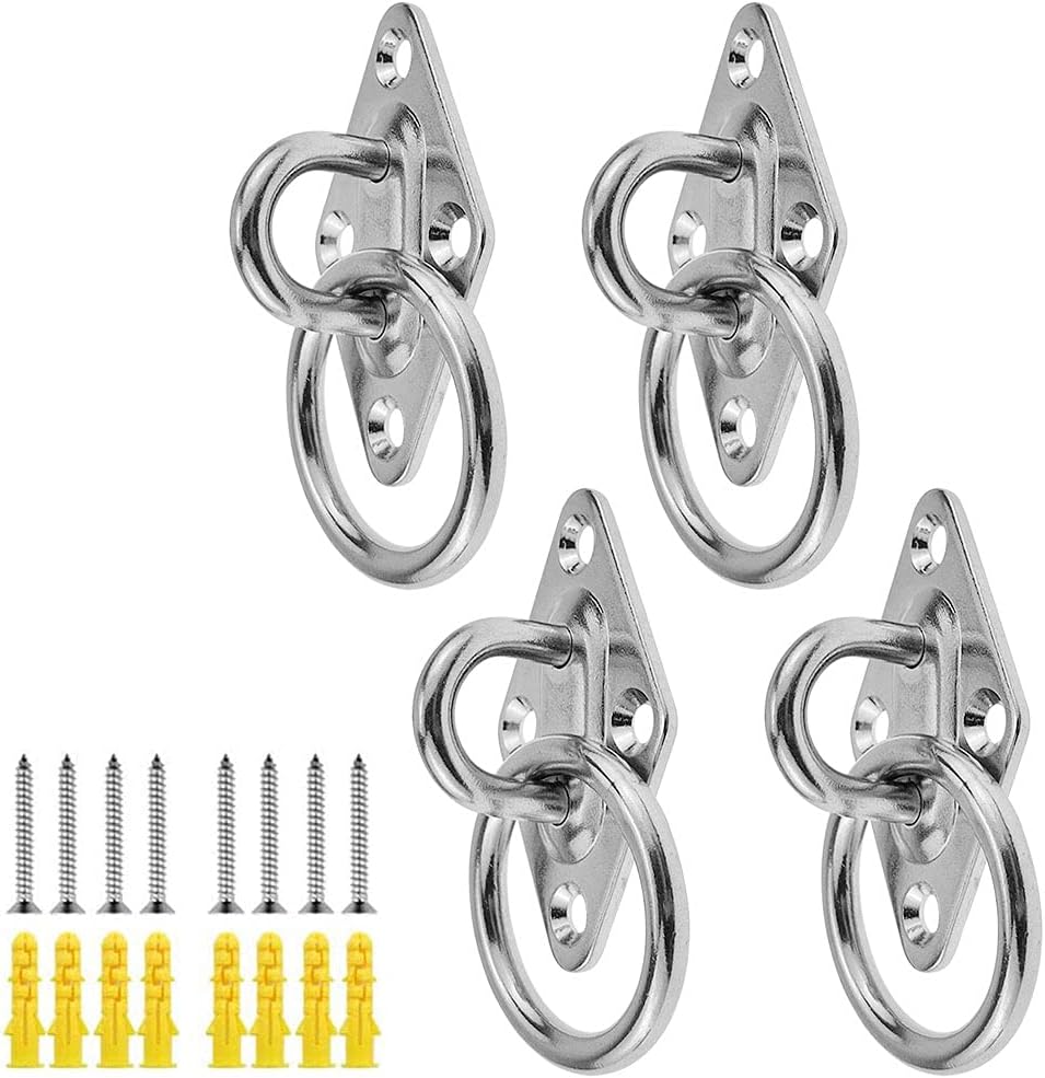 2 Pcs Heavy Duty Pad Eye Plate, Boat Wall Mount Eye Plate, Boat Wall ...