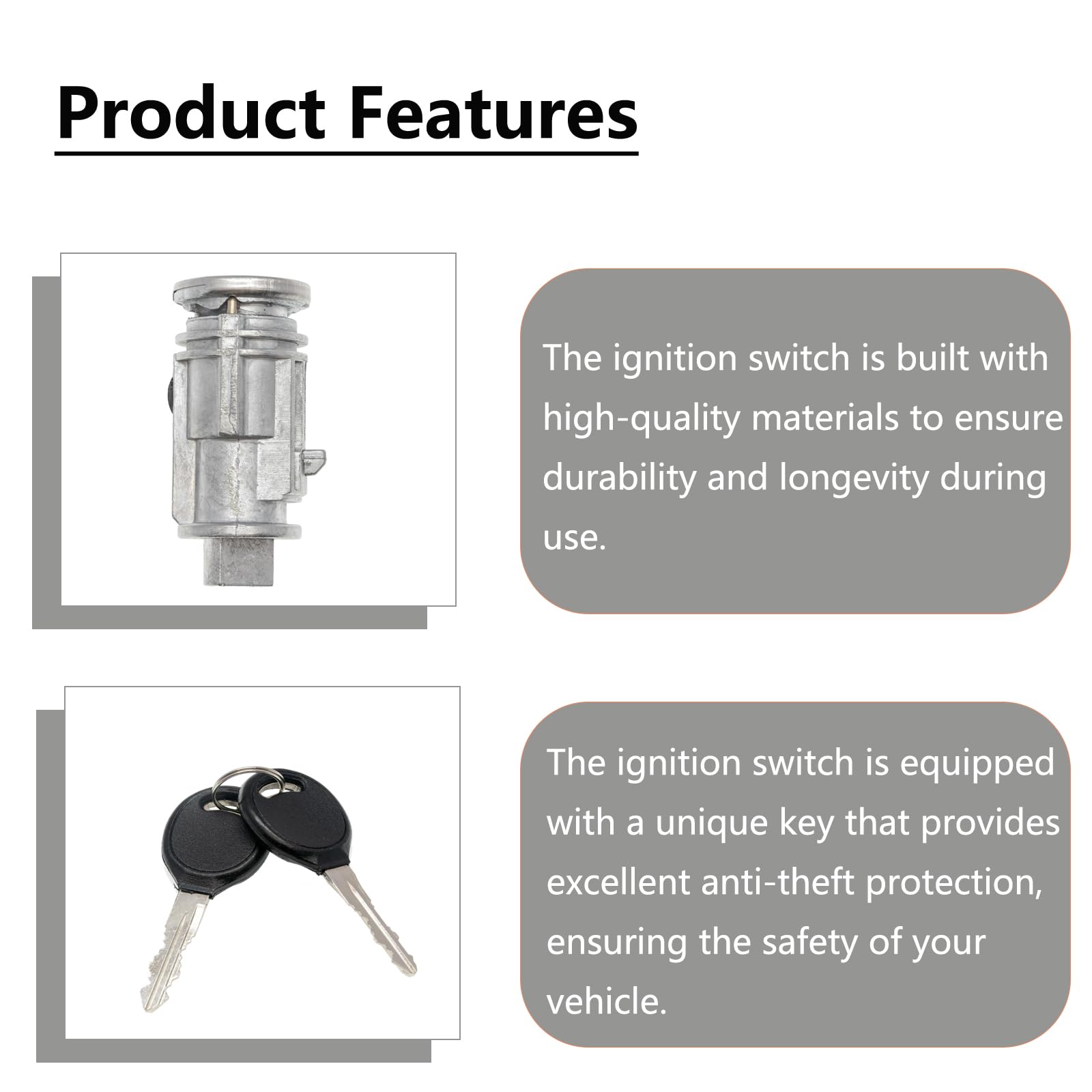 Snapklik.com : 5018702AA Ignition Switch Lock Cylinder Compatible