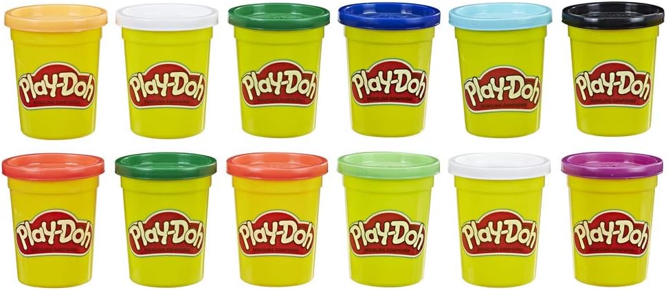 Amazon.com: Play-Doh Bulk Winter Colours 12-Pack of Non-Toxic Modelling Compound, 4-Ounce Cans