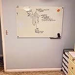Amazon.com : TSJ OFFICE Glass Dry-Erase Board - 36 x 24 Inches Brilliance White Magnetic Glass ...