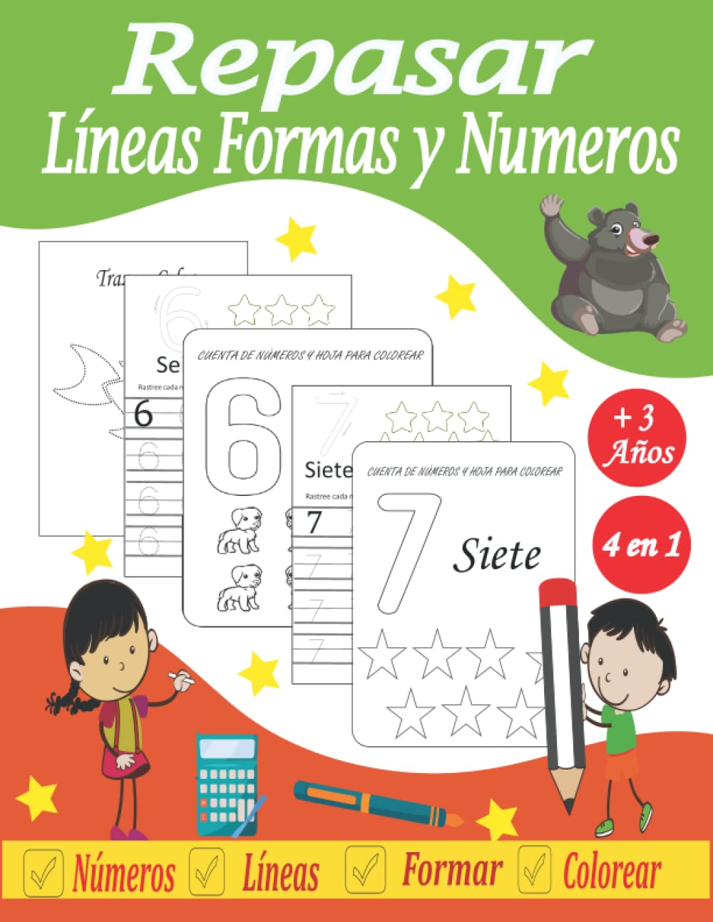 Repasar Lineas Formas Y Numeros Aprender A Escribir Numeros Libro ...