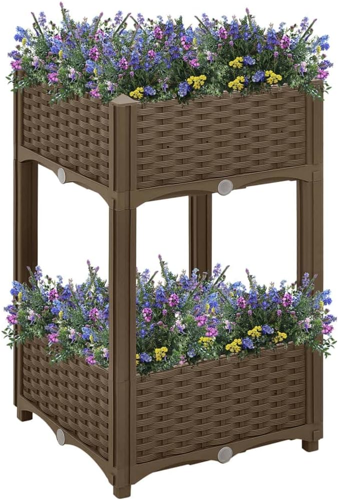 Amazon.com : Polypropylene Raised Bed, Large Rectangular Garden Planter ...