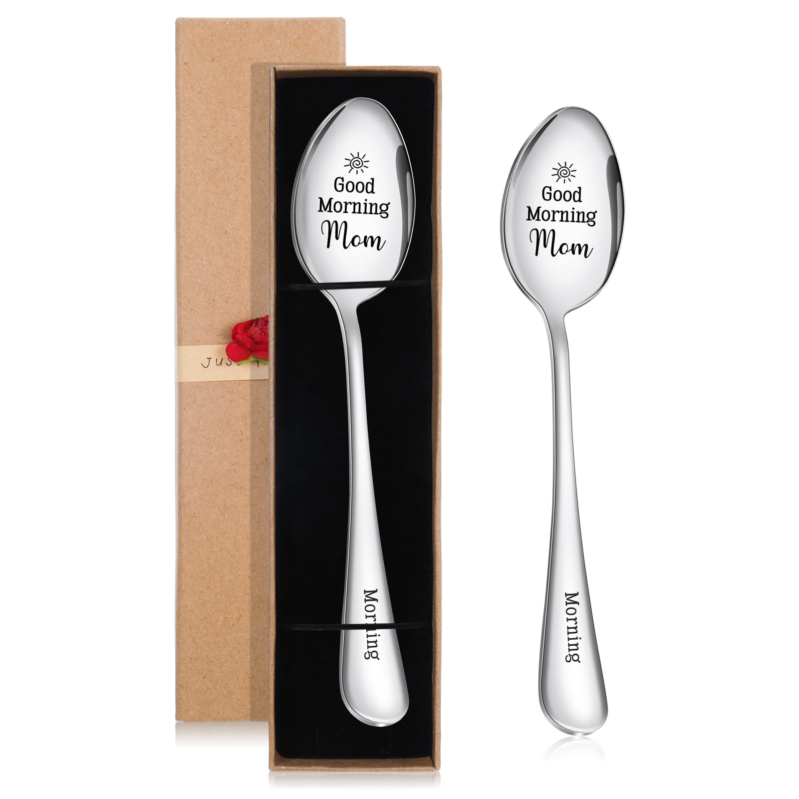 Amazon.com: Atdesk 2 Pcs Custom Spoons, Stainless Steel Coffee Spoons ...