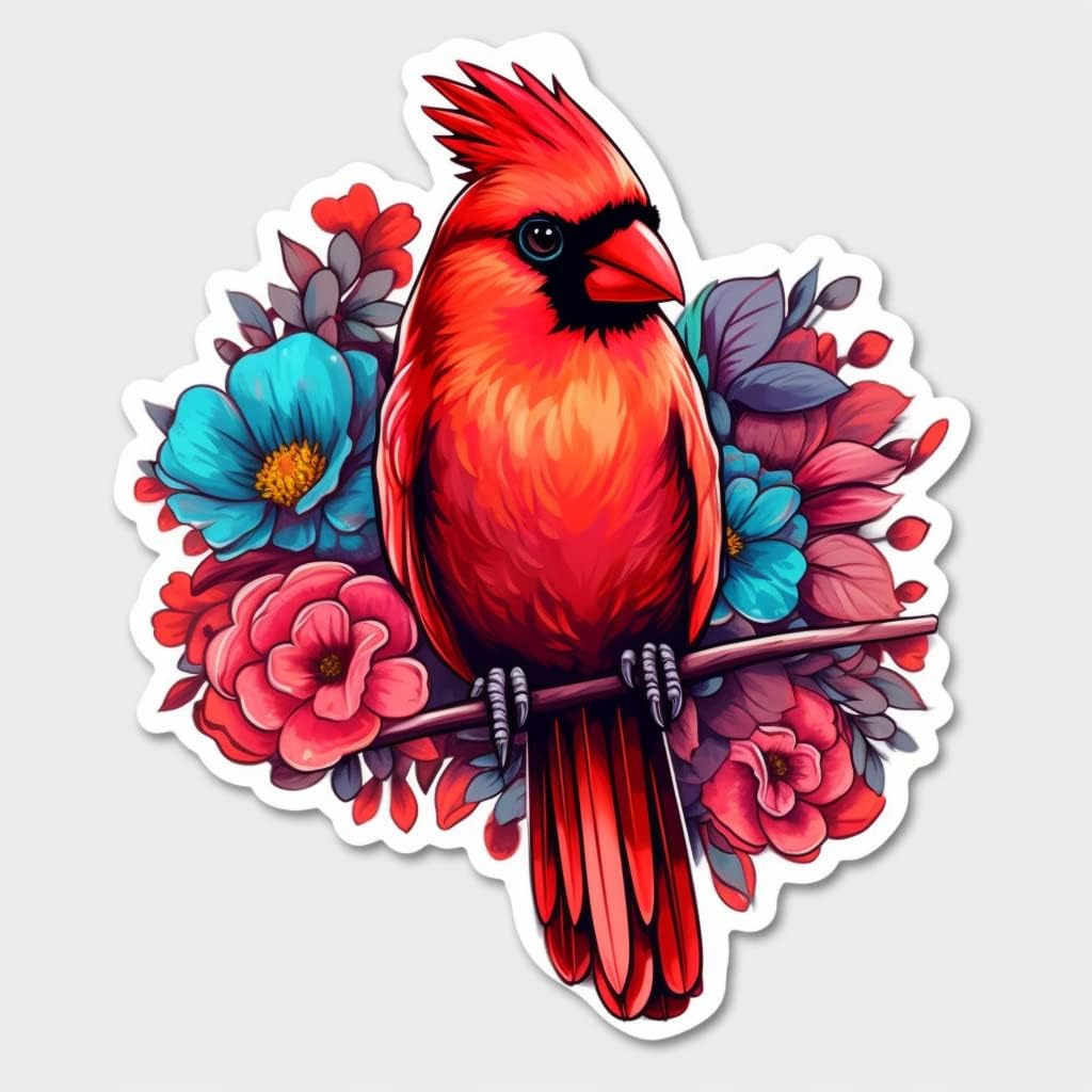 Amazon.com - Yoonek Graphics Ohio Northern Cardinal Bird Scarlet ...