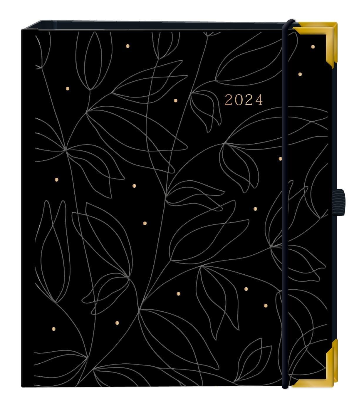 Terminplaner A5 Premium 2024 Black: Premium-Terminplaner : GRAFIK ...