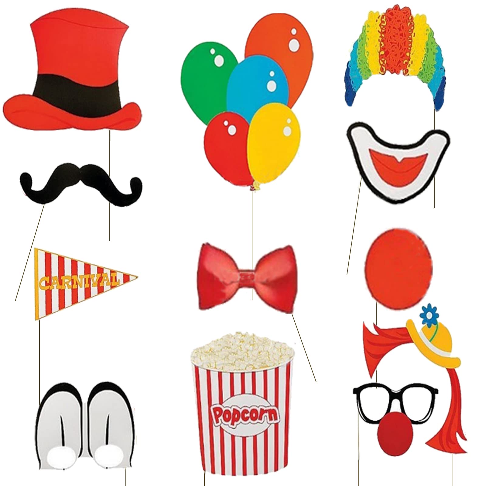 Circus Photo Booth Props Printable