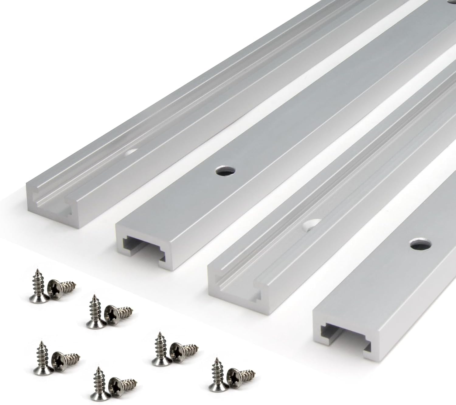 Yeebyee 400mm T-Track Aluminum Alloy T-Slot Track Slider with Self ...