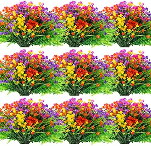 Amazon.com: 36 Pcs Artificial Flowers Plastic Flower Plants Fake ...