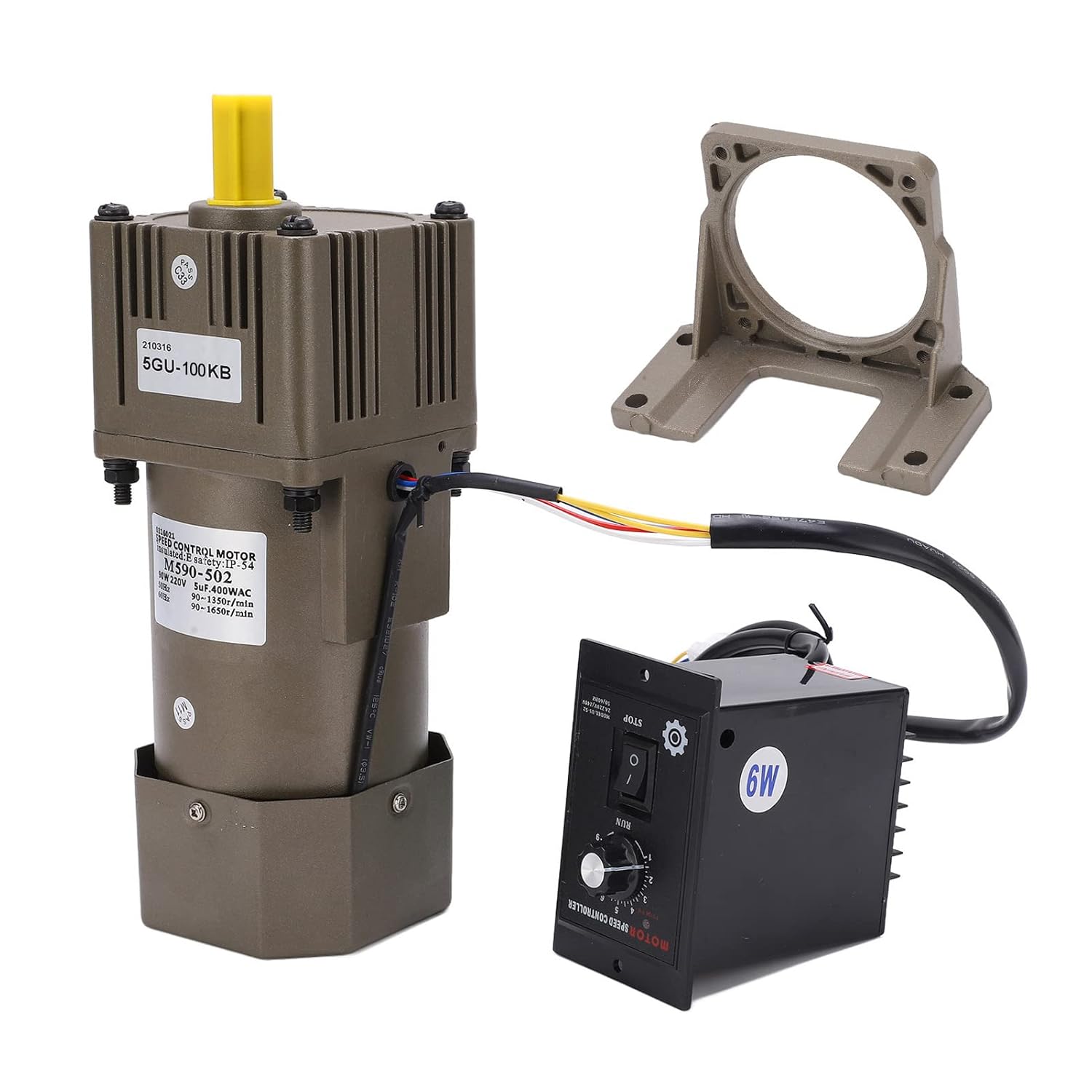 Electric Gear Motor, Walfront AC 220V 90W Single Phase Asynchronous ...