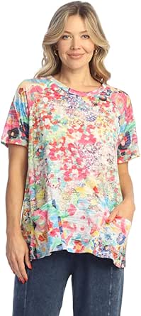 Jess & Jane Meadows Patch Pocket Burnout Tunic Top at Amazon Women’s ...