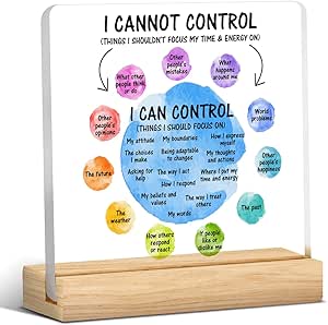 Amazon.com: Qlnuk Mental Health Desk Decor I Can Control Mindfulness ...