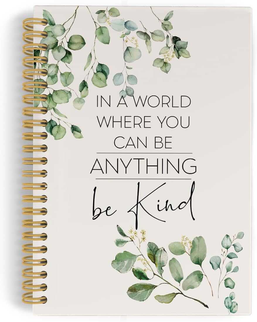 Amazon.com : ANIANG Be Kind Spiral Notebook, Inspirational Journal ...