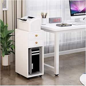 Amazon.com: Printer Holder Wood Printer Stand with Wheels and Double ...