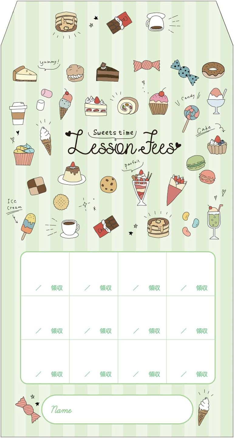 Amazon.co.jp: オリジナル月謝袋 スイーツ 10枚入り PRFG-605