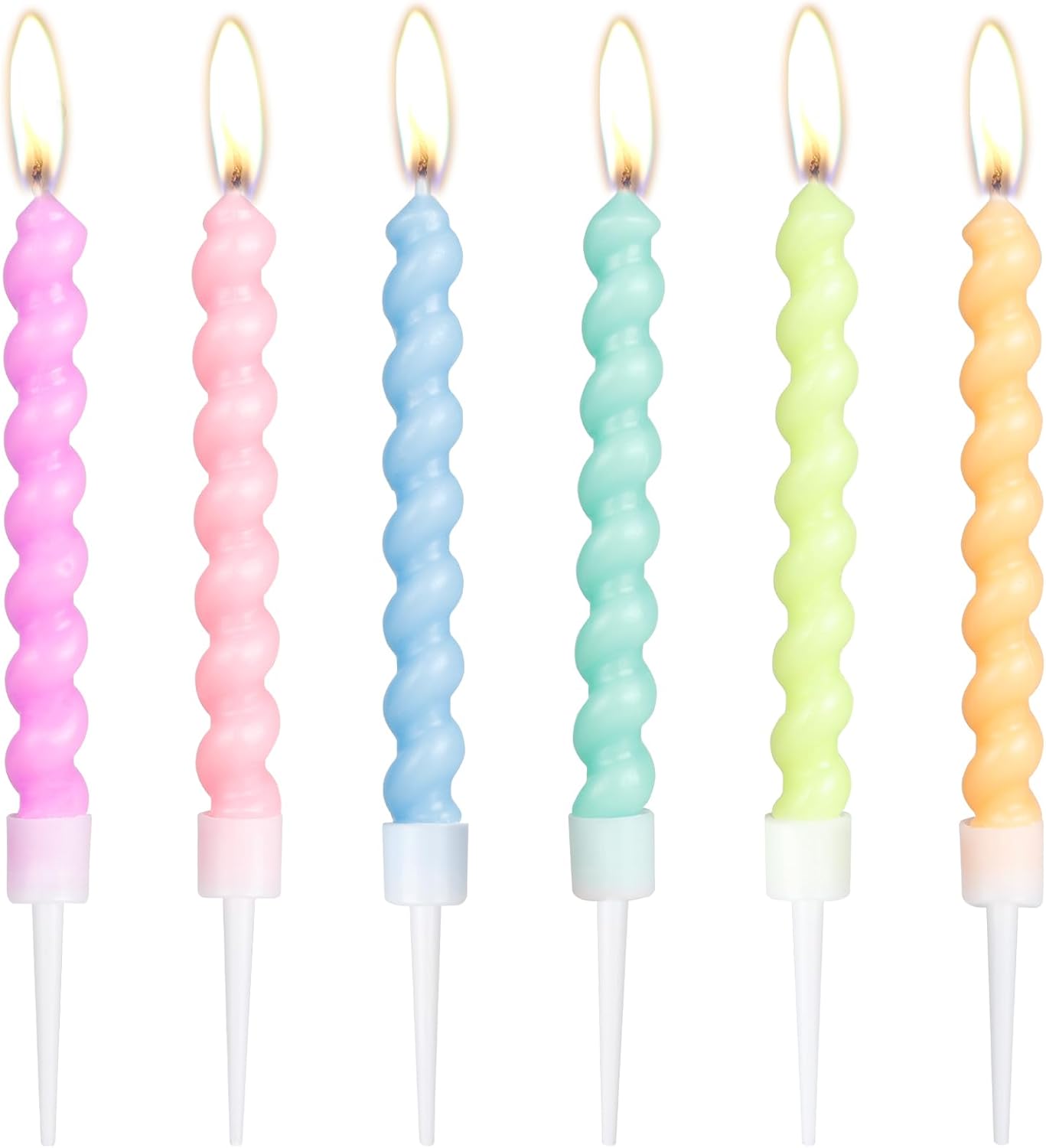 Amazon.com: iNINGER Spiral Birthday Candles Set,24 Pcs Party Candles ...