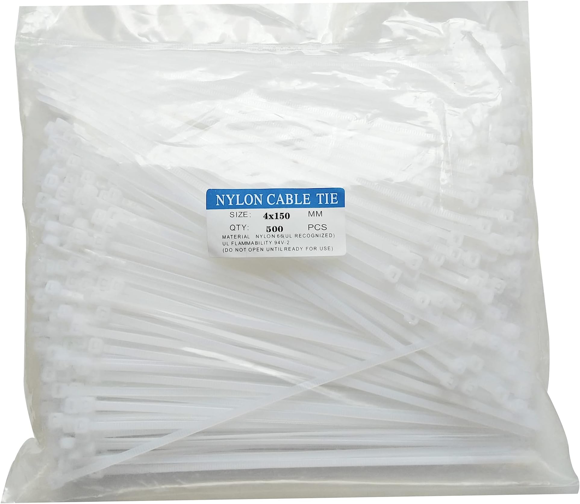 Amazon.com: Black 6 inch 500pcs Cable Zip Ties Heavy Duty Premium ...