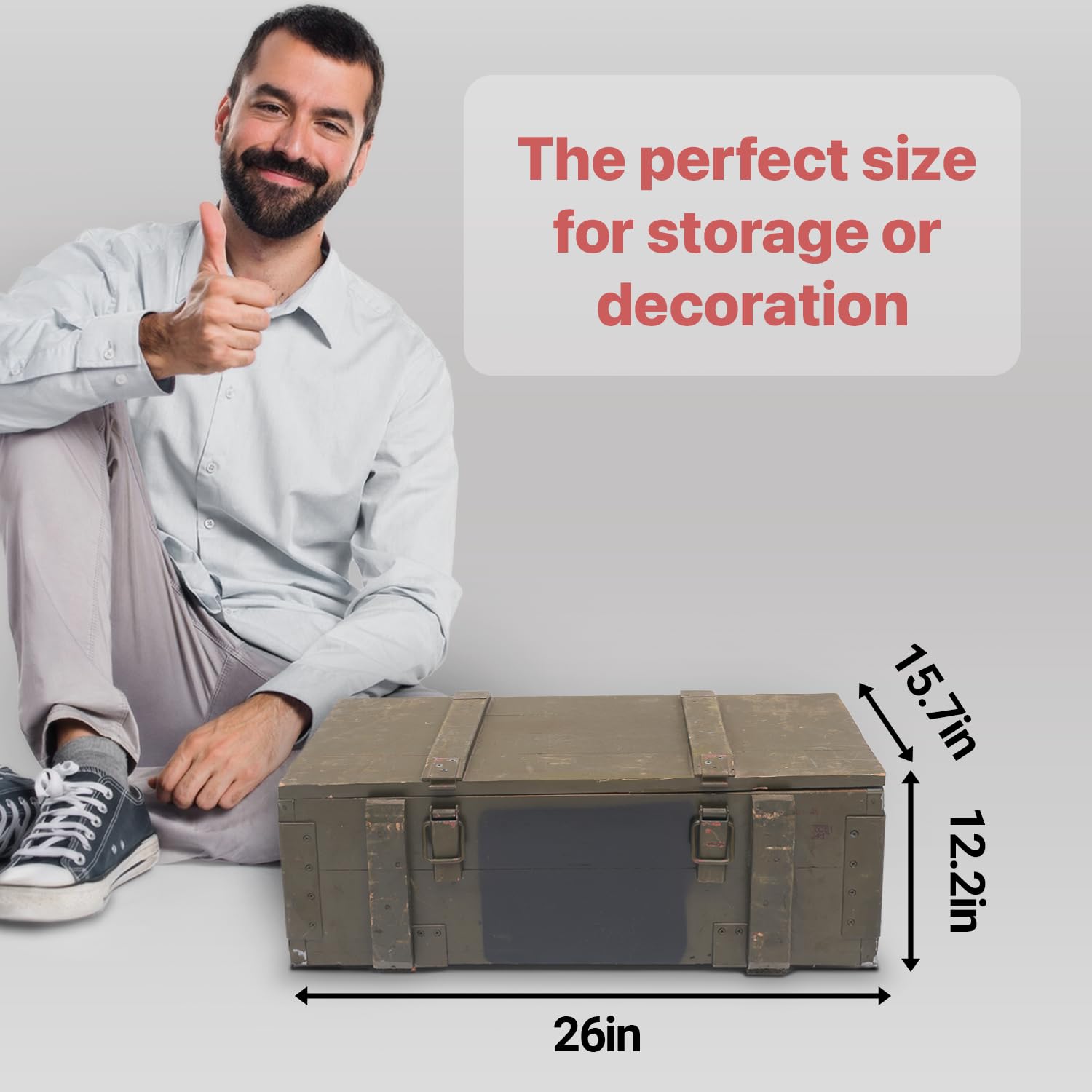 Wooden Military Footlocker