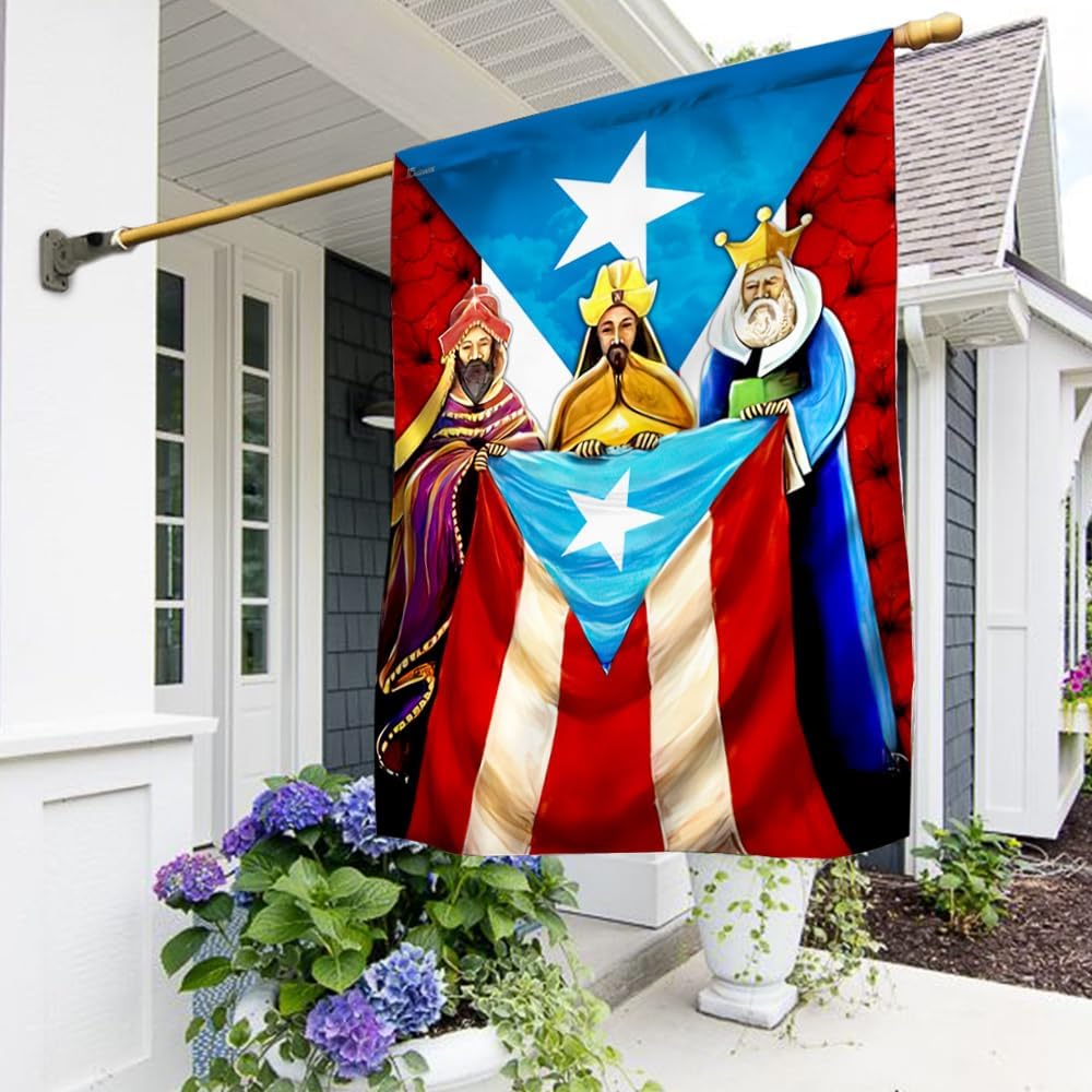 Amazon.com: American Flag-Three Kings Puerto Rico Flag MLN746F, House ...