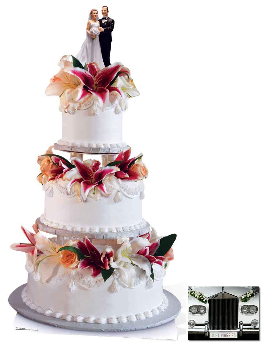 Buy Wedding Pack - Glamorous Wedding Cake Giant Cardboard Cutout ...