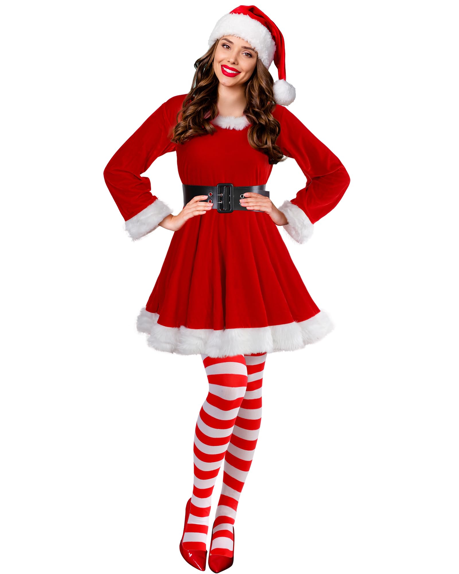 Amazon.com: Patelai Mrs. Santa Claus Costume for Women Cosplay ...