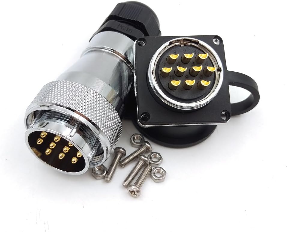 Amazon.com: WF28 10 pin Industrial Electrical Power Cable Connector, 10 ...