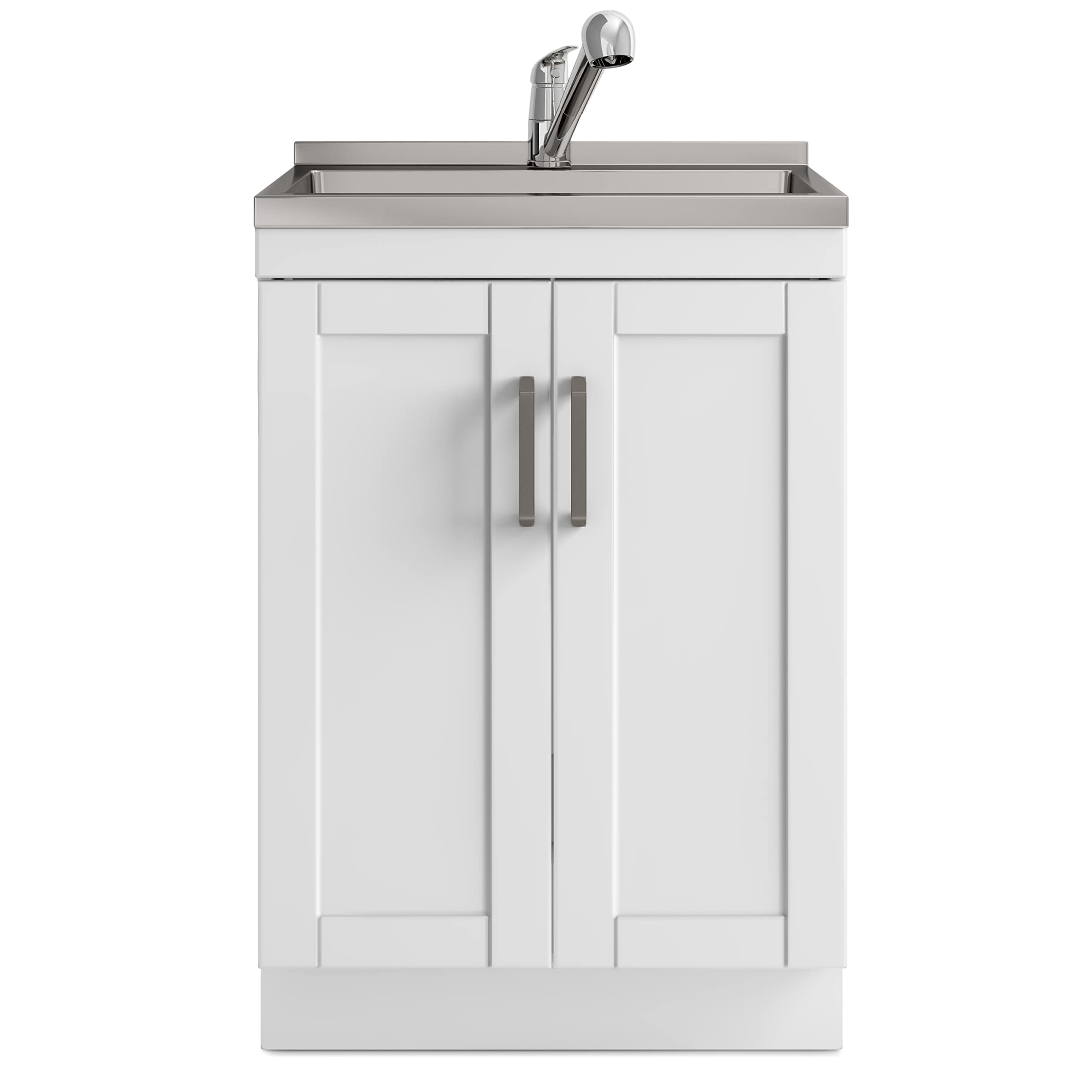Snapklik.com : SIMPLIHOME Kyle All-in-One 24 Inch Wide Utility Sink And ...