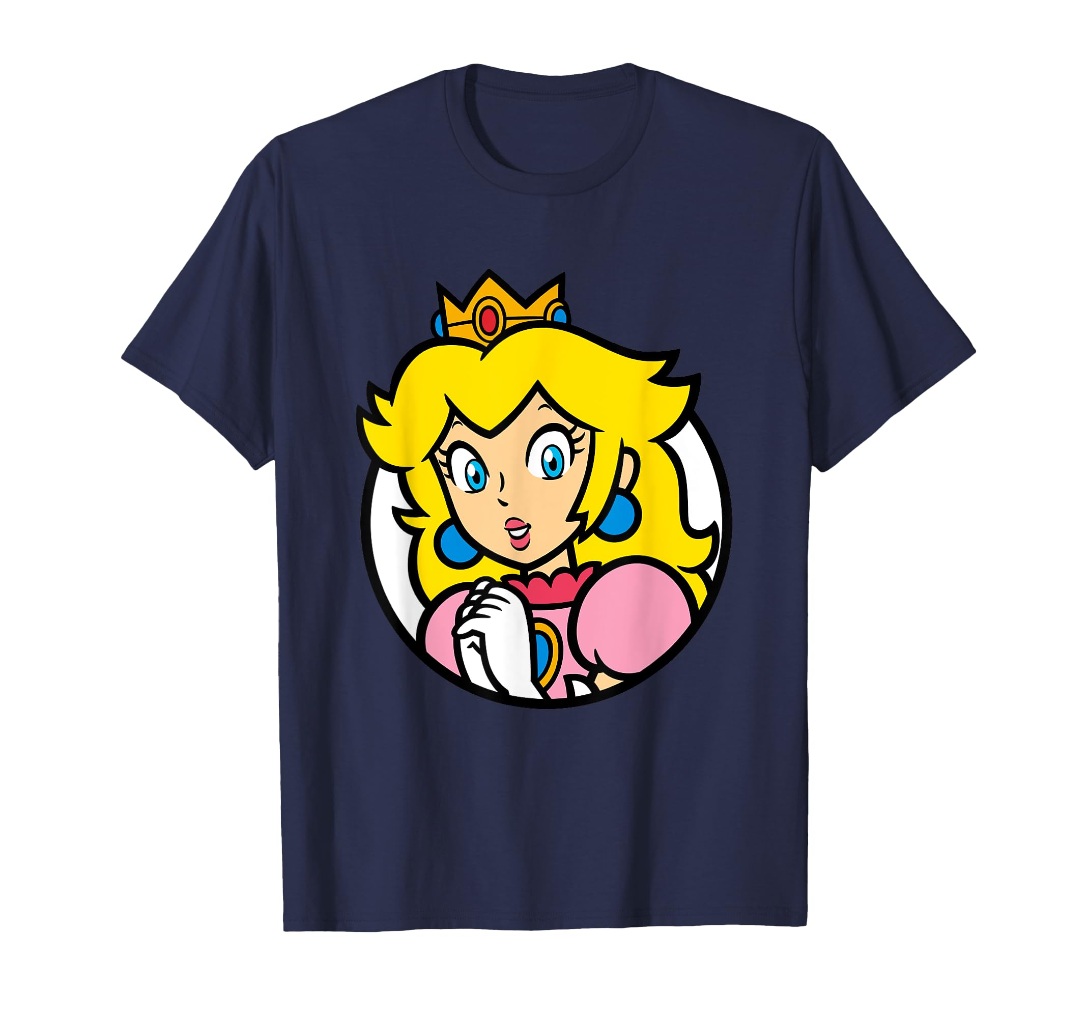 Amazon.com: Super Mario Bros Princess Peach Nintendo Portrait T-Shirt ...